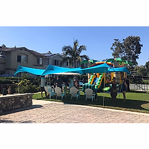 Neso Party Tent, 8 Ft Height, 11X22 Ft, 23 Pounds, Canopy Event Tent for On and Off The Beach (Teal)