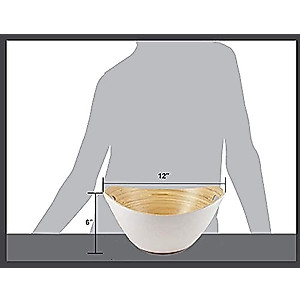 Large Reusable Popcorn Bowl and Chip Holder, Snack Container | Serving Bucket for Family and Parties | Lightweight Bamboo Wood Party Bowls, Buckets, Holders and Containers