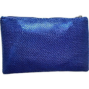 KVR Women Sparkly Glitter Clutch Hobo Evening Party Club Bridal Elegant Handbag (10 inch x 6.5 inch, Sequin- Blue)