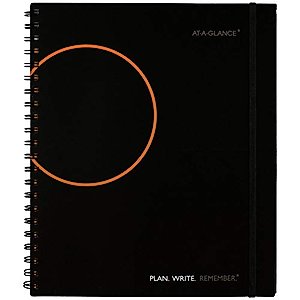Planning Notebook by AT-A-GLANCE, Undated, 8-1/2" x 11", Plan. Write. Remember., with Reference Calendars, Black (7062090521)