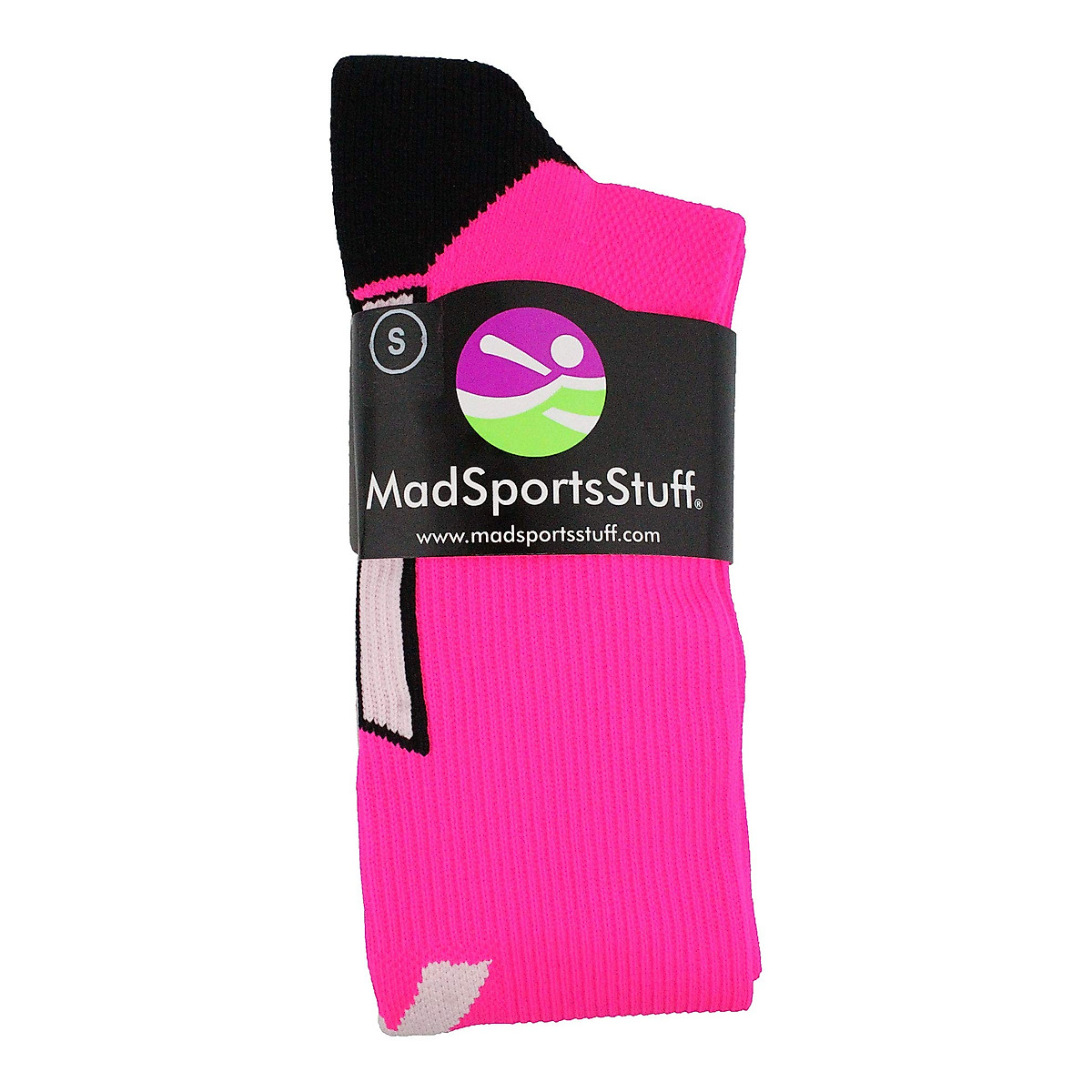 MadSportsStuff Triumph Pink Ribbon Awareness OTC Socks (Neon Pink/Pale Pink, Small)