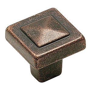 Amerock | Cabinet Knob | Rustic Bronze | 1-1/8 inch (29 mm) Length | Forgings | 1 Pack | Drawer Knob | Cabinet Hardware