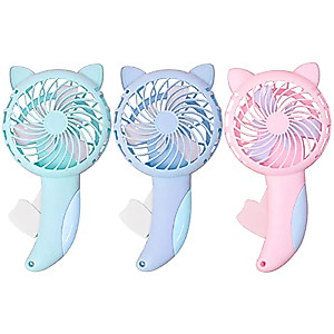 Portable Handheld Mini Fan for Girls, USB Charging Shell Shape Manual Cooling Fan Air Blower for Summer Random Color 1