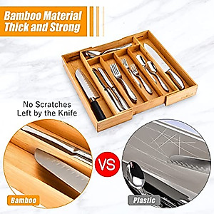 Bamboo Silverware Organizer by Bellsal