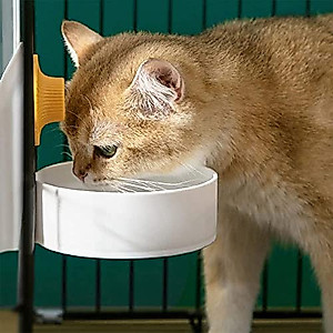 Kenond 40oz Hanging Automatic Pet Food Water Dispenser, Auto Gravity Pet Feeder and Waterer Set, Cage Cat Food Bowl Dog Feeding Station for Puppy and Kitten Rabbit Chinchilla Hedgehog Ferret …