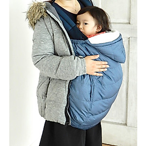 RoSK-Down Pouch 3way-Stroller,Carrier Cover and Car Seat Footmuff, Best for Freezing Winter Conditions (Denim)