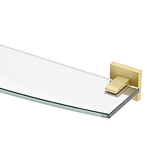 Gatco 4066 Elevate Glass Shelf, Brushed Brass