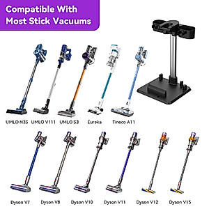 UMLo VS5 Stand Holder for Cordless Vacuum Cleaner Compatible S3 N3S S500 V111 N3/Dyson V7 V8 V10 V11 V15/Tineco, and More Stick Vacuum & Attachments