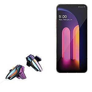 BoxWave Gaming Gear Compatible with LG V60 ThinQ 5G (Single Screen) (Gaming Gear by BoxWave) - Touchscreen QuickTrigger, Trigger Buttons Quick Gaming Mobile FPS - Jet Black