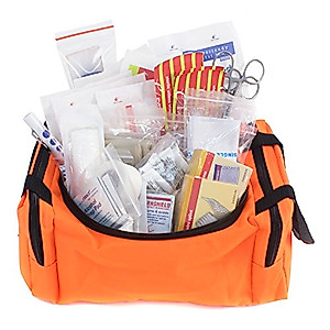 Dixie EMS First Responder Fully Stocked Trauma First Aid Kit – Orange