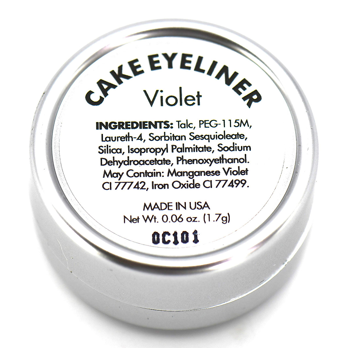 Pure Ziva Matte Violet Eggplant Satin Lavender Deep Purple Cake Eyeliner & Pressed Eyeshadow, Water Activated Powder; Gluten & Cruelty Free