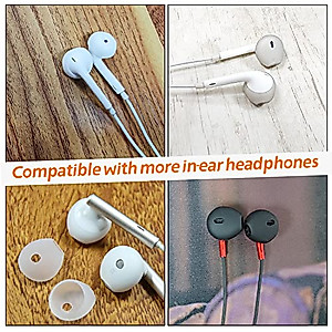 EKIND 4 Pcs Ear Cover Tips Anti-Slip Silicone Soft Replacement Sport Earbud Tips Compatible for iPhone 7 / 6S / 6 Plus / 5S / 5C / 5 Headphones Earphones Protective Accessories Tips (Clear)