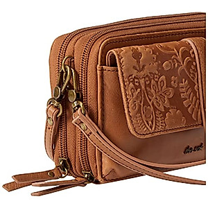 The Sak Womens Sequoia Extra Large Smartphone Crossbody, Tobacco Floral Embossed Ii, One Size US