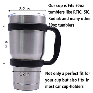 Weierken Handle for 30 oz Tumblers - Portable Anti-Slip Handle Versatile, Available for YETI, RTIC, Ozark Trail, SIC Cup Rambler & More Tumbler Travel Mug