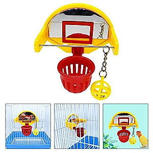 Gralara Funny Bird Basketball Toy Training, Parrot Intelligence Toy Supplies Parrot Birds Toys Large Medium Finches, Cockatiels, Lovebird, Yellow