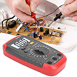 Eujgoov UA6243L Handheld Digital LED Multimeter Capacitance Meter Resistance Tester 1999 Display with Test Leads