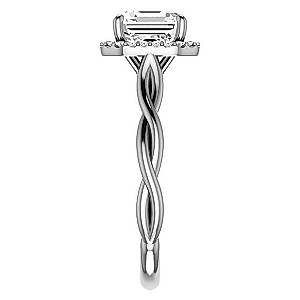 JEWELERYN Wedding Bridal Ring Set, Bridal Statement Ring, Moissanite Engagement Ring Set, 2 CT Asscher Cut, 925 Sterling Silver in Prong Set, VVS1 Clarity, Best Gift for Her (8)