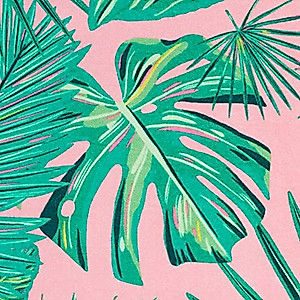 Sun Sprouts 100% Cotton Beach Towel Palm Leaves Pattern for Kids & Toddler. Bath, Pool, Camping, Travel Towel for Boys & Girls. 30” x 60” Quick-Dry & Super Absorbent Beach Blanket
