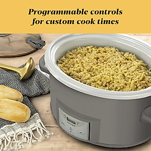 7-Quart Cook and Carry Programmable Slow Cooker, Grey :Programmable cooking Digital countdown Crock-Pot