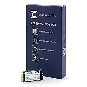 Oyen Digital 2TB M.2 2242 NVMe PCIe 3D TLC SSD Solid State Drive