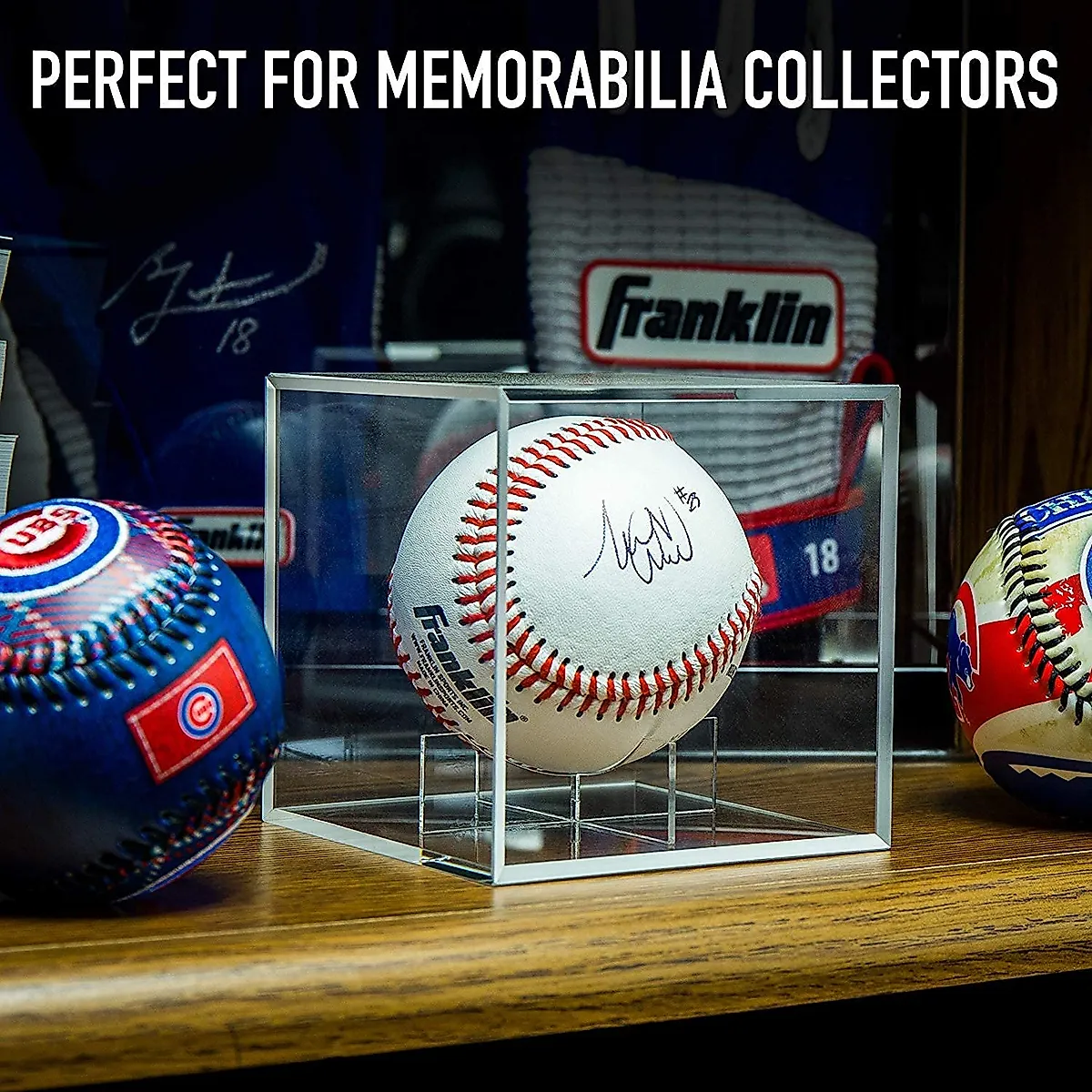 Baseball Display Case, UV Protected Acrylic Cube Baseball Holder Square Clear Box Memorabilia Display & Storage Sports Official Baseball Display Case - Autograph Display - Fits Official Size Ball