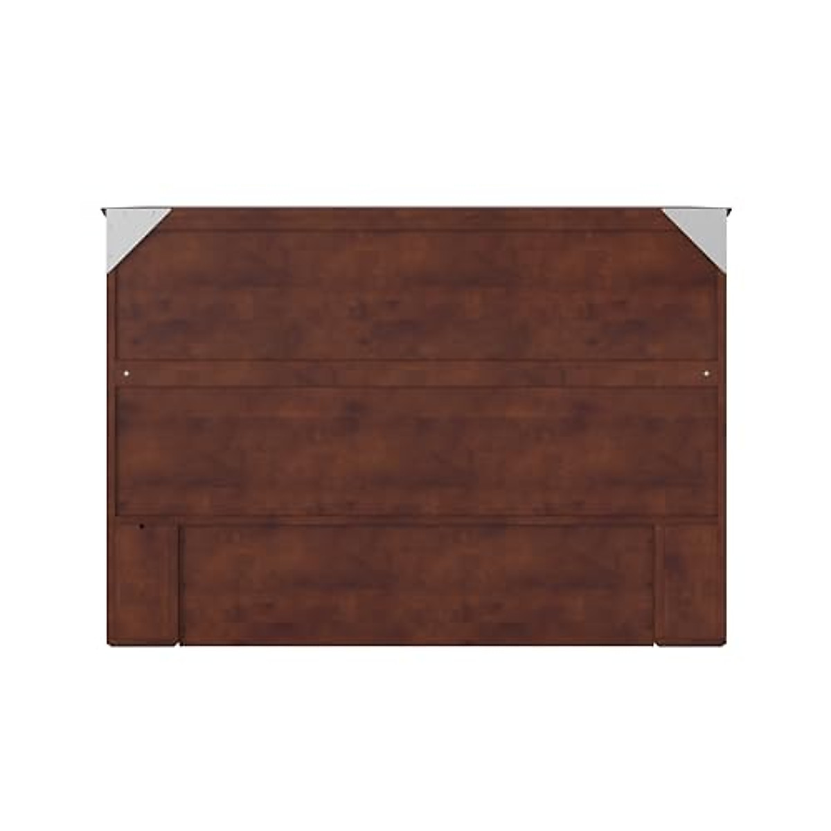 AFI Southampton Full Murphy Bed Chest with Mattress, Storage, and Built-in Charger in Walnut