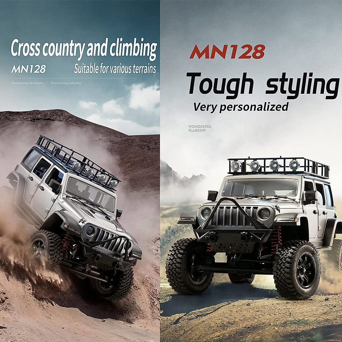 Ottima Mini Truck All Terrain RC Car, 1/12 AWD 2.4G RC Electric Off-Road Climbing Car Vehicle Model for Boys Kids and Adults