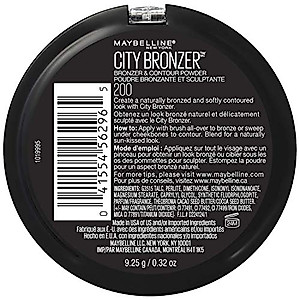 Maybelline New York City Bronzer Powder Makeup and Contour, 200, 0.32 Oz