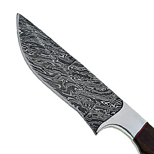 Custom Handmade Damascus Steel Hunting Knife/Skinning Knife SS-17454 (Rose Wood) (Rose Wood)
