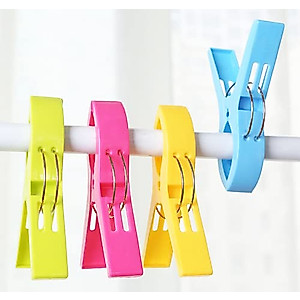 HLLMX 8 PCS Plastic Clip Cloth Clip Towel Clip Chair Clip Prevents Towel, Clothes and Quilt from Blowing Away