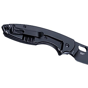 CRKT Pilar III EDC Folding Pocket Knife: Compact Everyday Carry, Black Blade with Finger Choil, Thumb Slot Open, G10 Handle, Reversible Pocket Clip 5317K