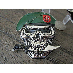 United States Army 7th Special Forces Group Green Berets Creed 7th SFG (A) Reapers Skull Challenge Coin