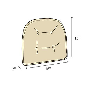 Klear Vu Omega Non-Slip Universal Chair Cushions for Dining Room, Kitchen and Office Use, U-Shaped Skid-Proof Seat Pad, 15x16 Inches, 4 Pack, 06 Gray