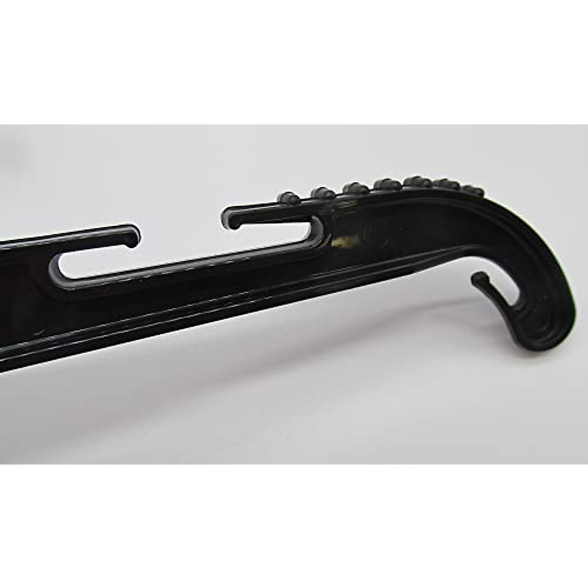 NAHANCO 24400BH Floor Ready Plastic Shirt/Dress Hanger with Black Swivel Hook, Coordinate Loop and Molded Non-Slip Shoulders, 15", Black (Pack of 100)