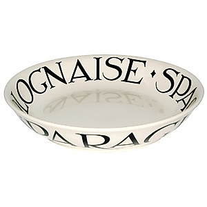 Emma Bridgewater Handmade Ceramic Black Toast Spaghetti Bolognese Script Medium Pasta Bowl