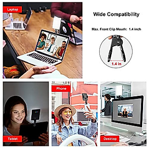 Newmowa RGB Video Light Portable LED Light for Phone, Tablet, Laptop, 360° Full Color CRI 95+ Dimmable 2500K-8500K, 2000mAh Rechargeable LED DSLR Lighting for Selfie, Makeup, Video Conference, TikTok