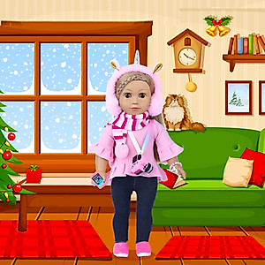 UZIDBTO American Doll Clothes and Accessories for 18 Inch Doll includes Pretend Makeup Kit Stuff Girls Gift（doll not including）