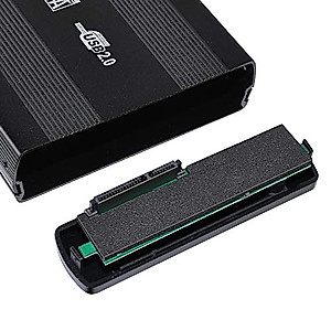 3.5 inch HDD External Case USB 2.0 to SATA External 3.5 Hard Drive Enclosure Disk for 3.5 SATA HDD External Storage Box with Aluminum Case (USB2.0-Silver)