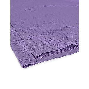 MISS FORTUNE Women Excersice Tops, Tennis Polo Shirts V-Necks Golf Top for Short Sleeves, Purple 3XL