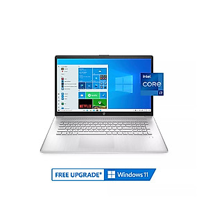 HP 2021 17.3" FHD IPS Laptop Computer, 11th Generation Intel Core i7-1165G7, 16GB RAM, 1TB PCIe SSD, Backlit Keyboard, Intel Iris Xe Graphics, HD Webcam, HD Audio, Windows OS, Silver, 32GB USB Card
