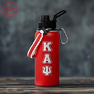 BBGreek Kappa Alpha Psi Fraternity Paraphernalia - Official Vendor - 32oz Rugged Tumbler with Paracord Carabiner - Nupe