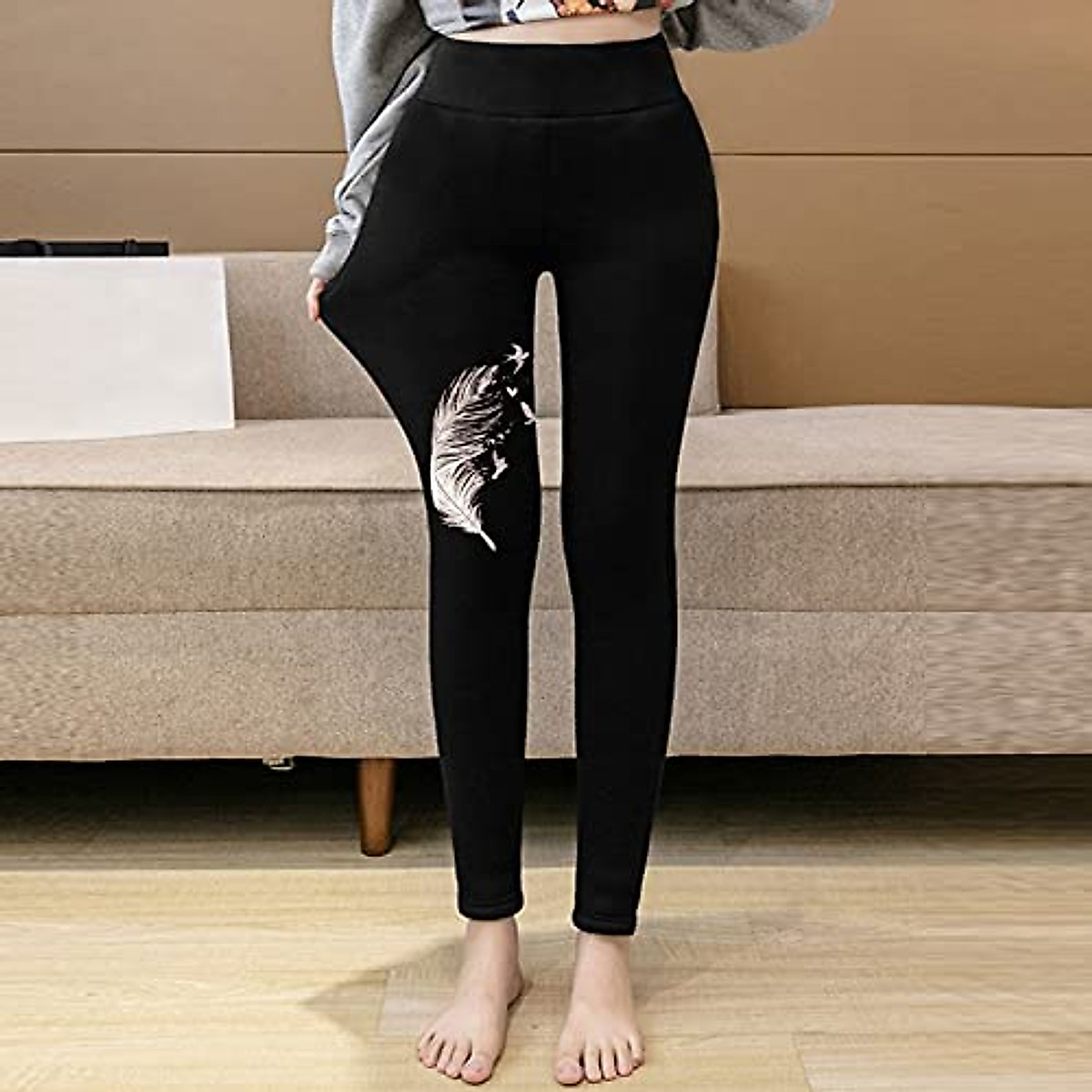 High Waisted Thermal Winter Yoga Pants for Women High Waisted Thermal Winter Hiking Running Pants Pockets(Pink,X-Large)