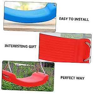 SAFIGLE 1pc Children's Curved Swing Playground Swing Set Toddler Swing Hanging Chair Stand Wobble Seat Outdoor Swings Outdoor Seating Kids Swing Chair Indoor Outdoor Swing Nylon Rope Swing