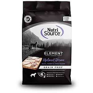 NutriSource Element Series Upland Stream Dry Dog Food, Quail, Rabbit & Trout, 12LB