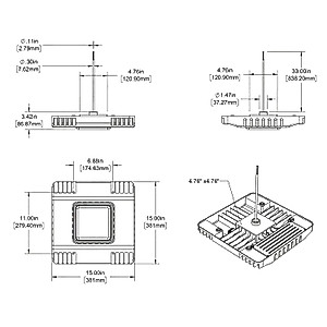 OSTEK 150W LED Canopy Light, 19,500LM, 5700K Daylight White, Surface Mount Gas Station & Carport Lighting, IP65 Waterproof, Outdoor Rated, AC100-277V, UL & DLC Listed