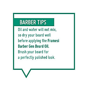 Framesi Barber Gen Beard Oil, 3.4 fl oz, Beard Oil for Men