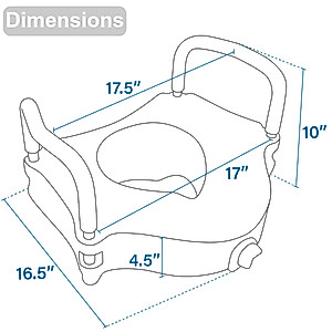 Vaunn Shower Chair Bath Seat with Padded Arms, Removable Back and Adjustable Legs and Vaunn Raised Toilet Seat and Elevated Commode Booster Seat Riser Bundle