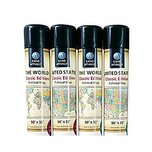 Rand McNally Classic Edition World Wall Map – Laminated Rolled