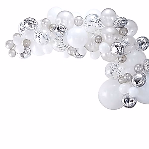 Ginger Ray Silver DIY Balloon Arch Kit Party Decorations 70 Assorted Pack