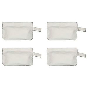 Canvas Pencil Pouch - White Pencil Bags with Zipper - Extremely Sturdy & Organic Cotton Canvas Pencil Case - Fabric Zipper Pouch | Set of 4 Bags Of 12 Oz Each